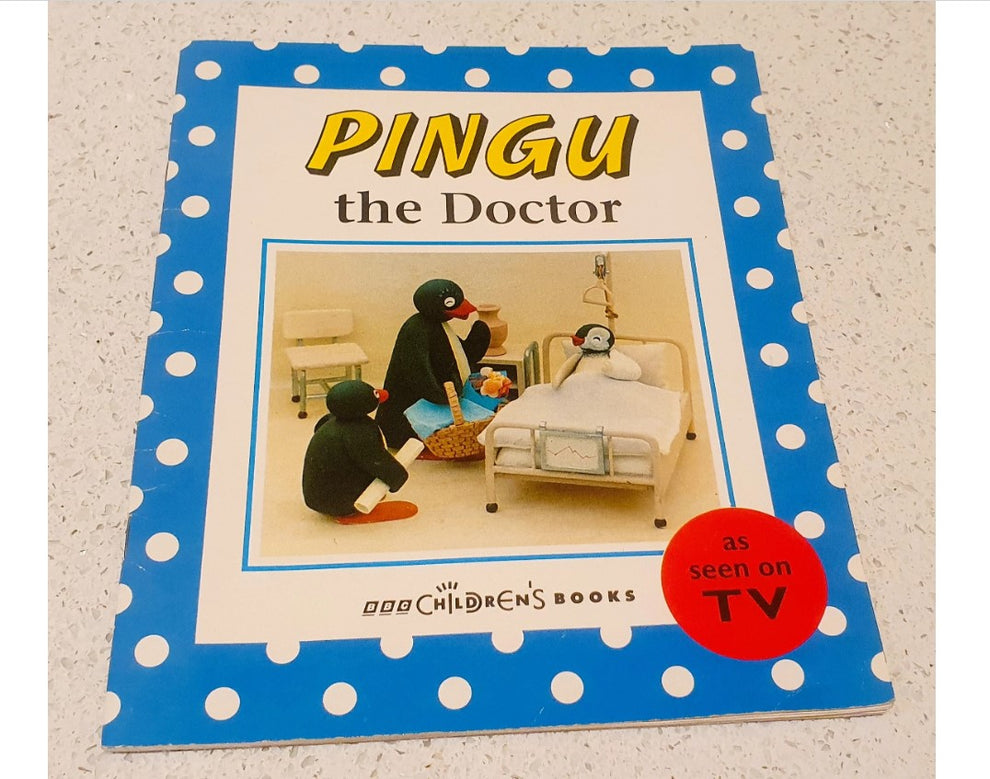 Vintage PINGU Book, Pingu the doctor, Pingu Book, Toy, Doctor, Pingu ...